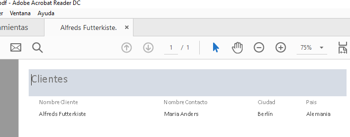 Como exportar a pdf un informe y que cree una carpeta con el nombre del ...
