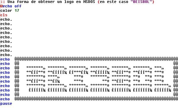 Cómo ejecutar un bat que contiene código ascii? - MS-DOS - Todoexpertos.com