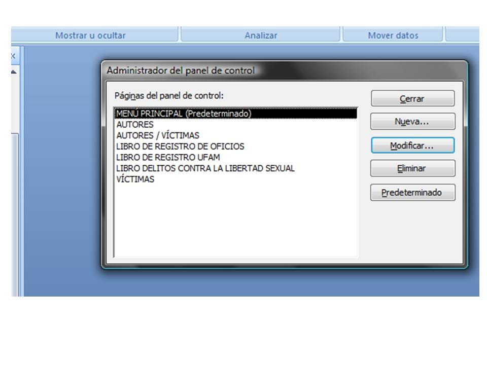 ACCESS Configuración del Panel de Control - Microsoft Access ...