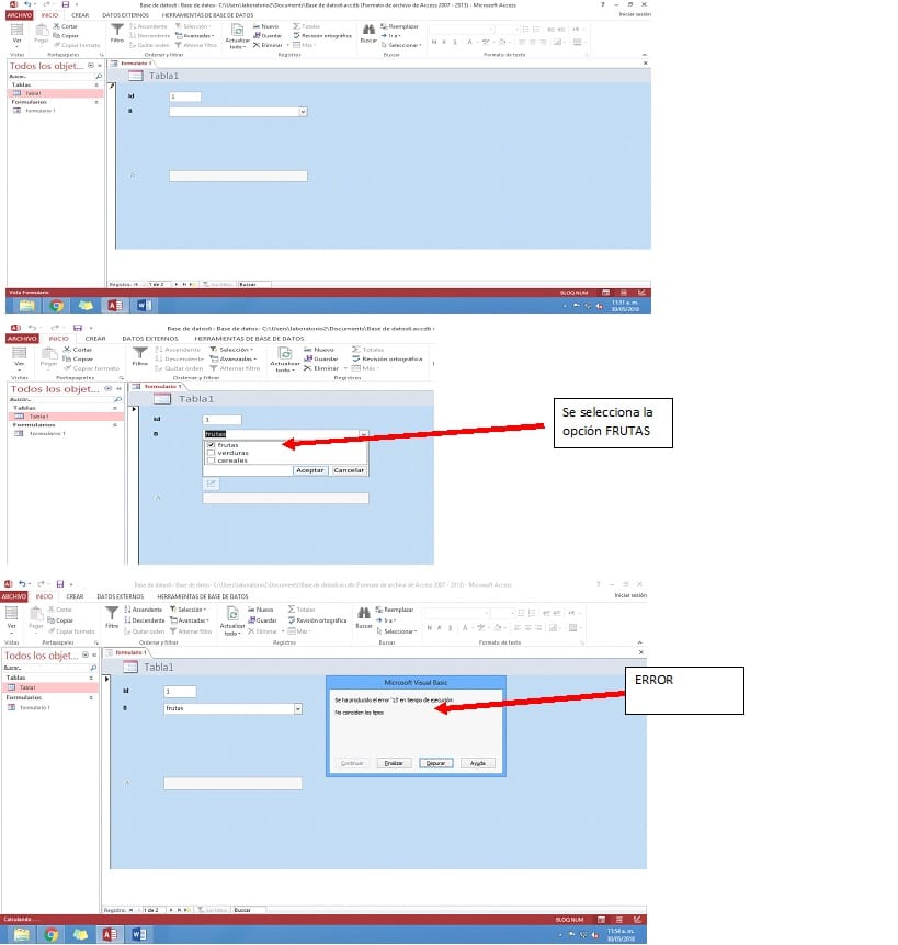 Como activar un campo a partir del texto de un campo combinado? En ...