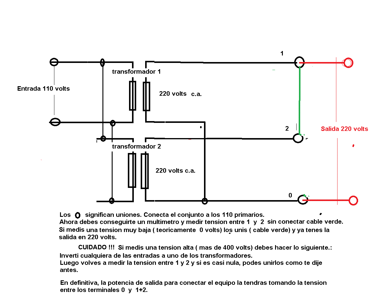 Quisiera saber si tengo 2 transformadores de 110 a 220 hay manera de ...
