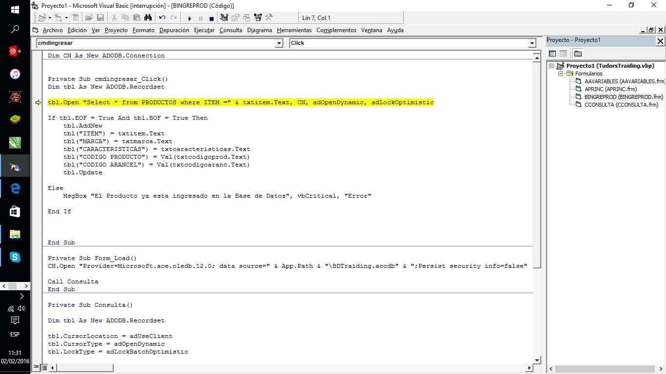 Acceso a Access 2007 desde Visual Basic 6, error al ingresar datos - Visual Basic - Todoexpertos.com