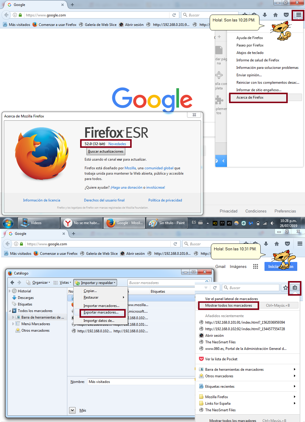 No se me habré mozilla firefox en página principal google - Servicios ...