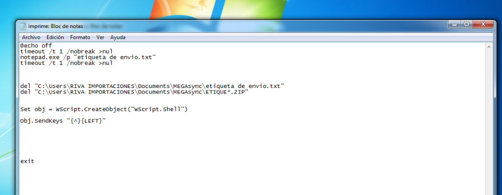 Comando sendkeys en archivo bat windows 7 - MS-DOS - Todoexpertos.com