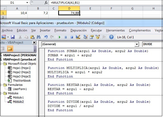 ¿Cómo personalizar funciones con VB? - Visual Basic - Todoexpertos.com