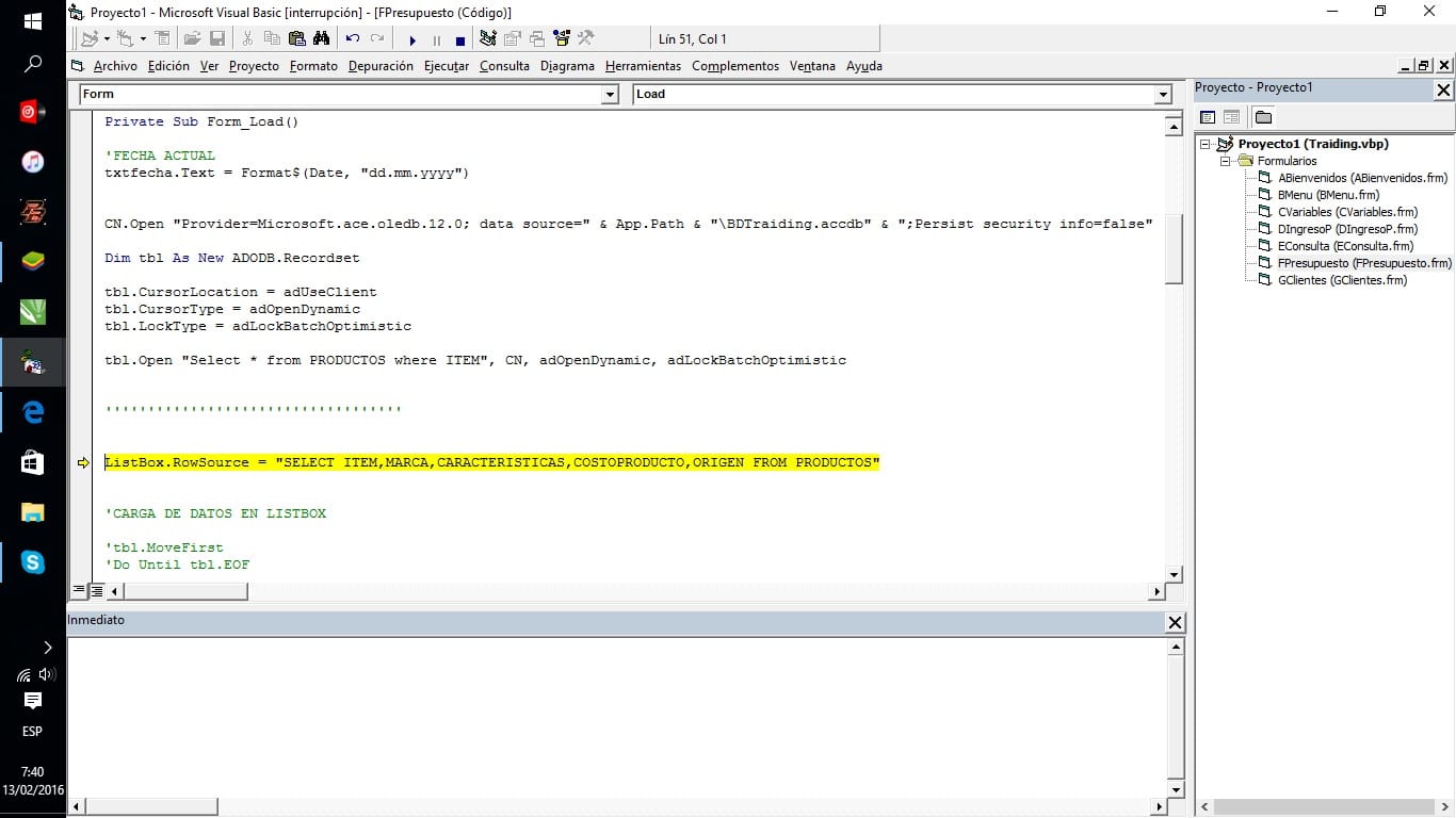 Listbox De 5 Columnas Llenarlas Con Datos De Base De Dato Access Microsoft Access