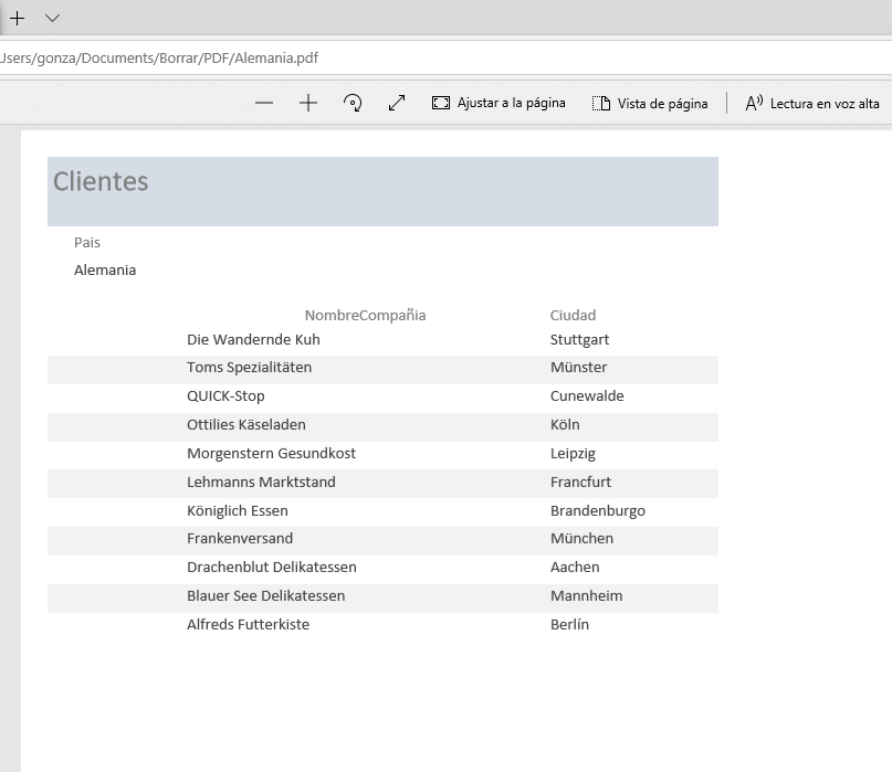 Exportar tabla de access a varios pdfs - Microsoft Access ...