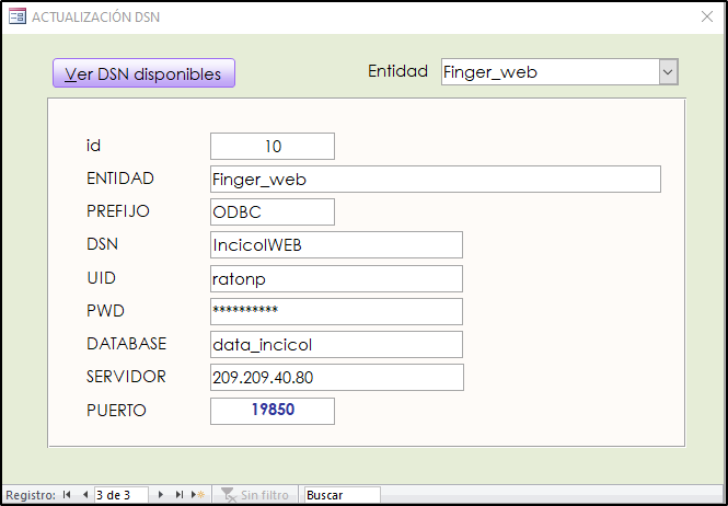 Saber DSN del sistema en access - Microsoft Access - Todoexpertos.com