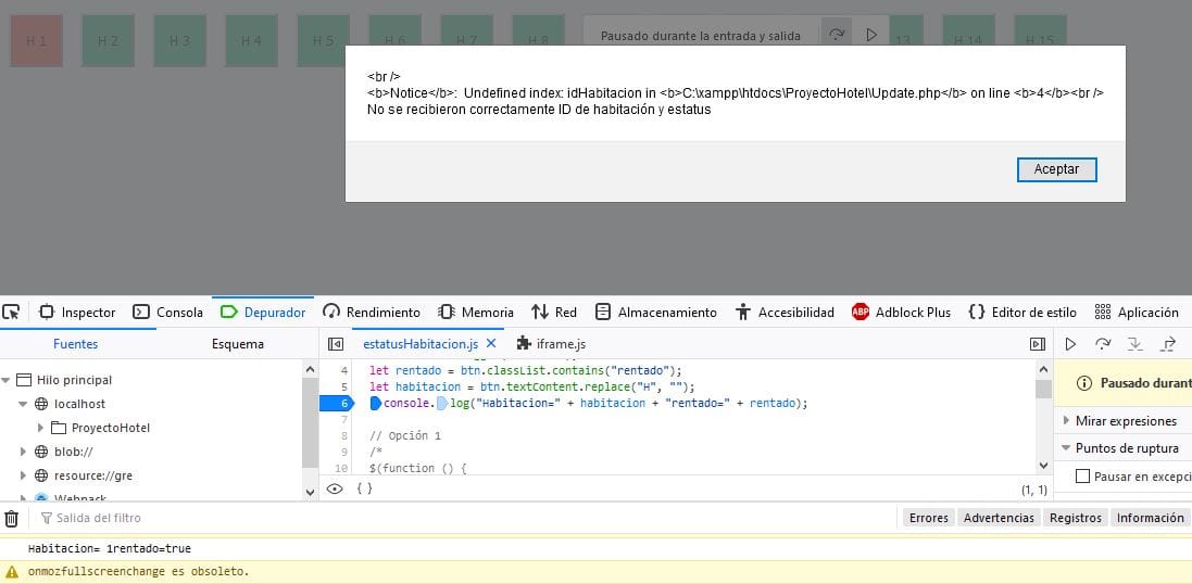 ¿Como puedo corregir este error en PHP Índice indefinido: idHabitacion? - PHP - Todoexpertos.com
