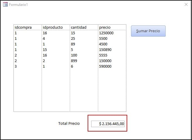 Access. Sumar valores de una columna de un cuadro de Lista - Microsoft ...