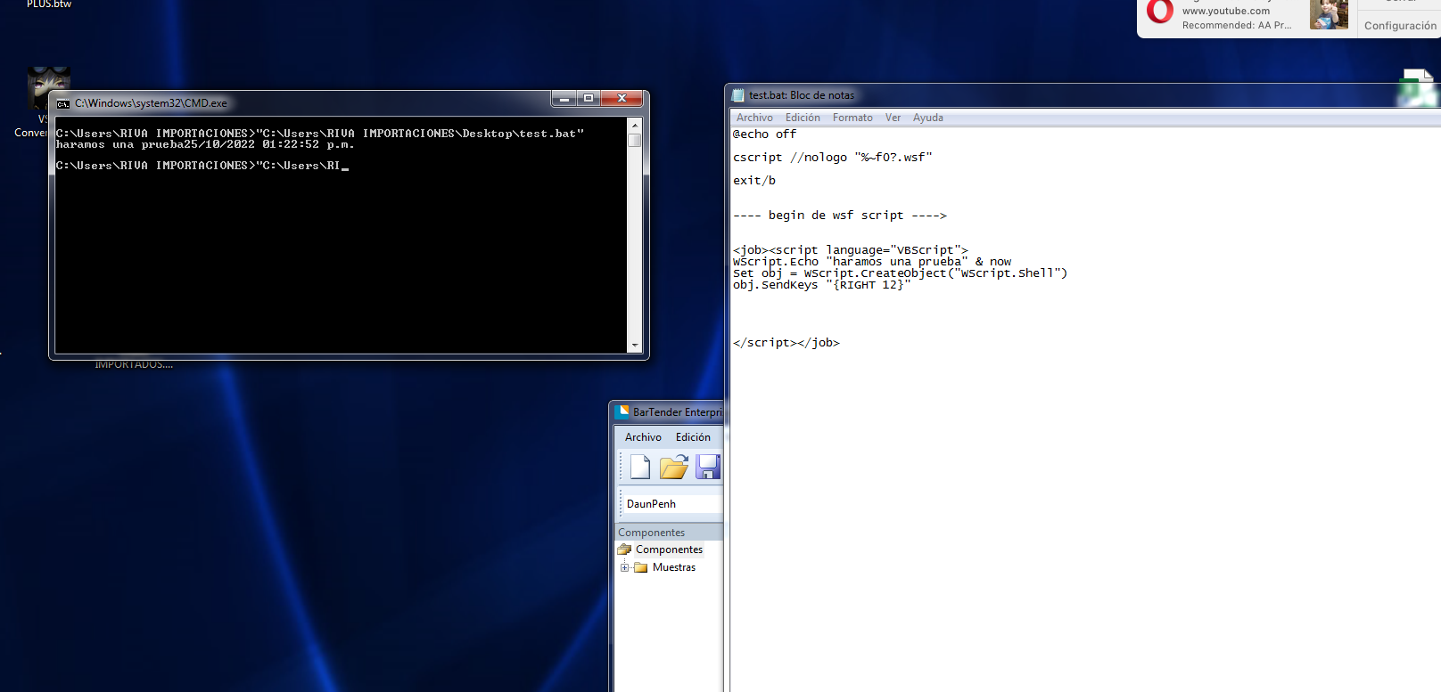 Comando sendkeys en archivo bat windows 7 - MS-DOS - Todoexpertos.com